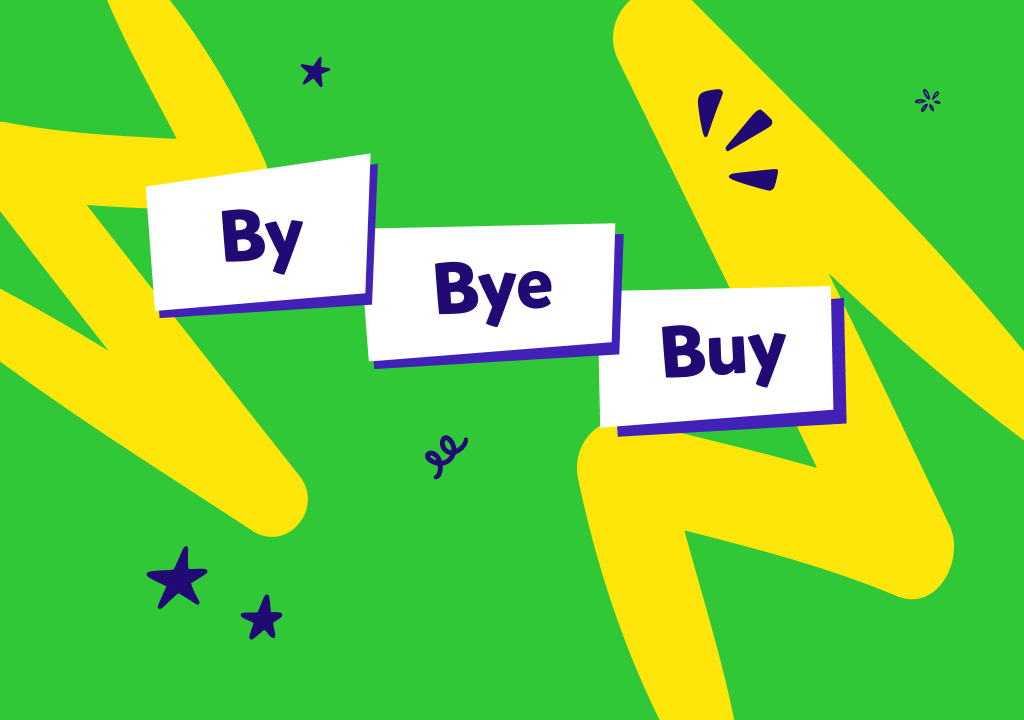 معنى واستخدام by, bye, buy بالإنجليزي