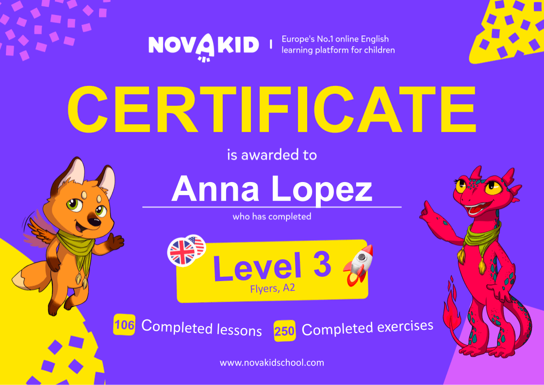English learning program for kids | Programmes and Methodology | Novakid